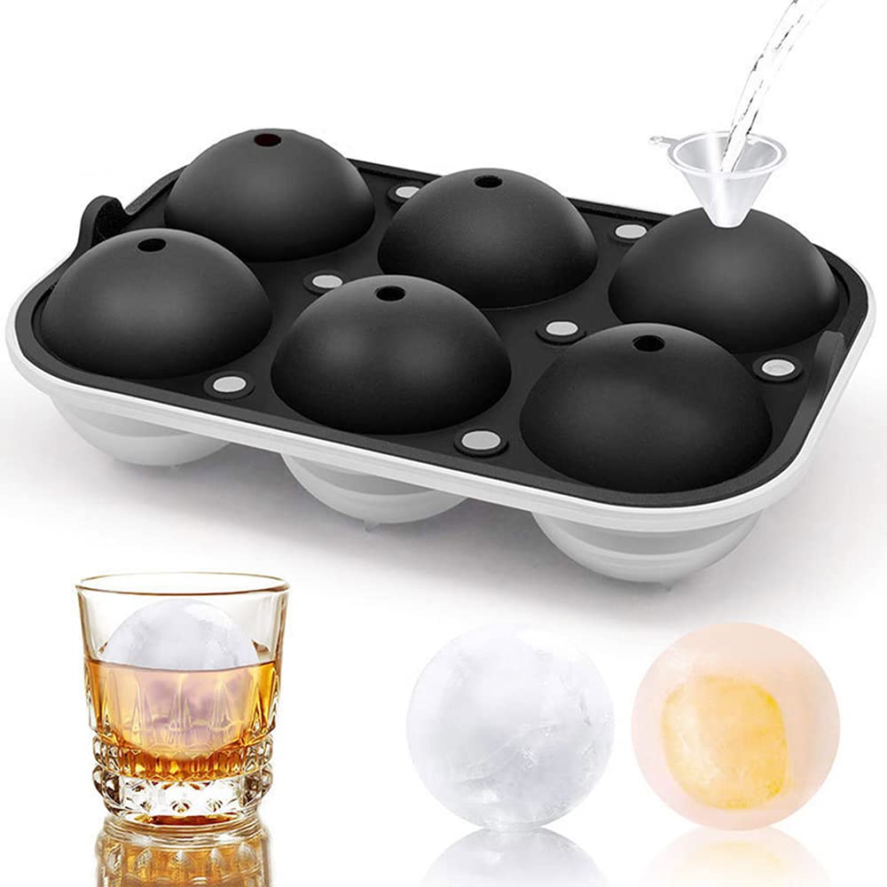 【大きな丸氷】透明な5.5cm丸氷6個、一気に6個の大きな丸氷が作れます。透明な大きめの丸氷で、通常の氷より溶けにくいため、冷凍室で氷を作るときに欠かせないアイテム「製氷皿」。自宅でもまるでバーの気分を味わえるような丸氷が冷蔵庫で簡単に作れ...