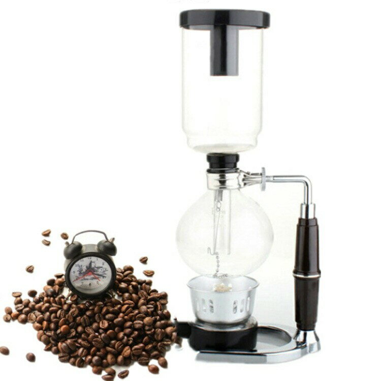 レトロでおしゃれな サイフォン式コーヒーメーカーです。3杯用になります。家庭用はもちろん、店舗用にもぜひご検討ください。コーヒー粉末の微細粉末を防ぎ、雑多な味を取り除き、コーヒー本来の風味を抽出することができます。使用説明:1.フィルターク...