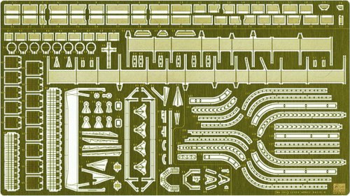 エッチングパーツ ベーシックBベーシックB/-/QG27・パッケージ個数:1・プラモデル本体は含まれません。組み立てには別途工具等が必要。飛行甲板に付く遮風柵、人員救助網、後部甲板裏側の天井クレーン用レールなど (エッチングサイズ:281....