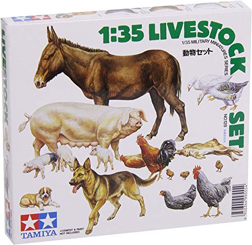 No.128 動物セットマルチカラー/5.72×1.27×4.45cm/TM35128・パッケージ個数:1・組み立て、塗装が必要なプラモデル。別途、工具、塗料等が必要。・対象年齢: 全年齢・素材: プラスチック・パッケージ重量: 0.07 ...