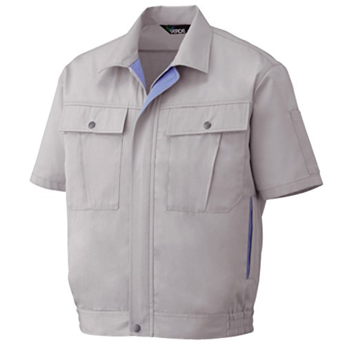 ビジネスシルバーグレー/L/GS561・Size:LColor:シルバーグレー・パッケージ個数:1・[素材] ポリエステル65％、綿35％、サマーツイル（薄地）　●ファスナー/樹脂・引手金属　●ドットボタン/樹脂（前立て、胸ポケット）・[サ...