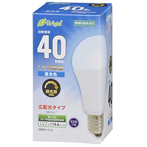 40W相当昼光色/40形/LDA5D-G/D AS20・Size:40形Color:昼光色・パッケージ個数:1・【 特 長 】● 白熱電球40形相当の明るさ● 調光器対応● 密閉形器具対応● 配光角180°以上の広配光タイプ● 昼光色● 口...