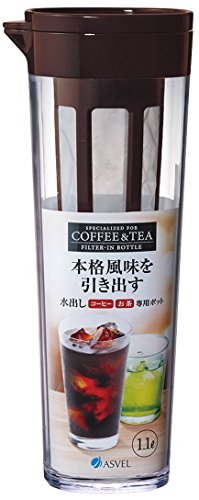 1100mlブラウン/1.1 L/8251-BRN・Color:ブラウンStyle:1100ml・パッケージ個数:1・サイズ:10.5×9.4×26.7cm・本体重量:0.304kg・材質:本体/AS樹脂 ネジ栓・フィルター本体・フィルター...