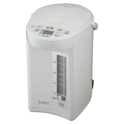 ホワイトグレー/5 L/CD-SE50・パッケージ個数:1・たっぷりお湯が使えて便利な「大容量5L」&「985Wスピード沸とう」タイプ・水量が約500mL以下になるとセンサーが感知し、ブザーと操作パネルのLEDでお知らせ・最大16時間まで設...