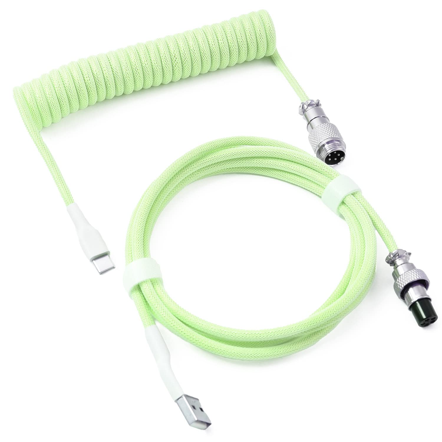 ・コネクタ規格:USB-A - USB-C ・コイル部分の長さ:約13cm ・ストレート部分の長さ:約150cm ・カラーバリエーション:ブラック、ホワイト、パープル、ピンク、ブルー、グリーン、レインボー ・構造:コイルケーブル、ダブルスリ...