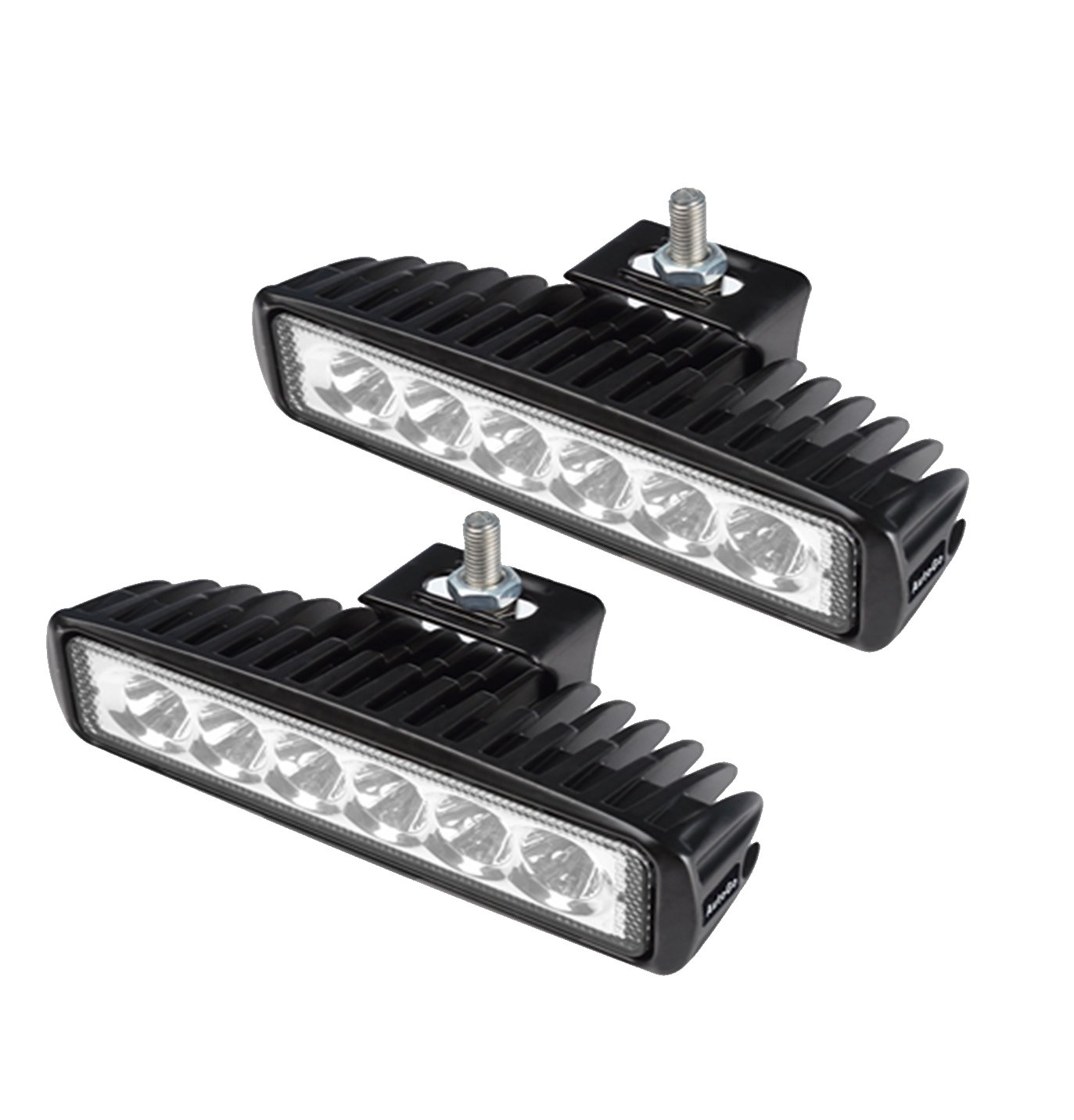 ・LED出力:18W(6個×3WハイパワーLED) ・セット内容:ランプ×2個、取り付けネジ×2式 ・対応電圧:10-30VDC (12V/24V兼用) ・使用寿命:約50,000時間 ・防水・防塵性能:IP67相当 ・素材:アルミ基板 ・...