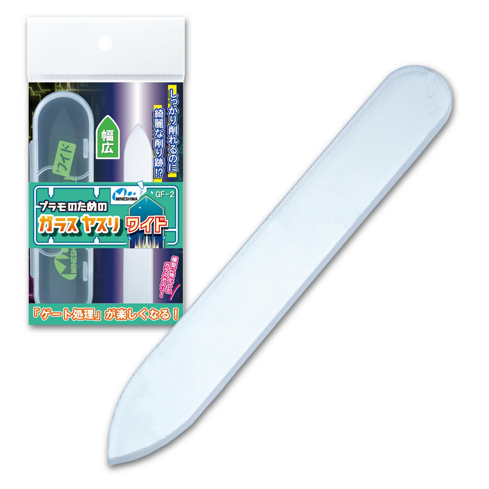・サイズ:90×13×3mm ・素材:ナノガラス ・仕上がり:2000番相当