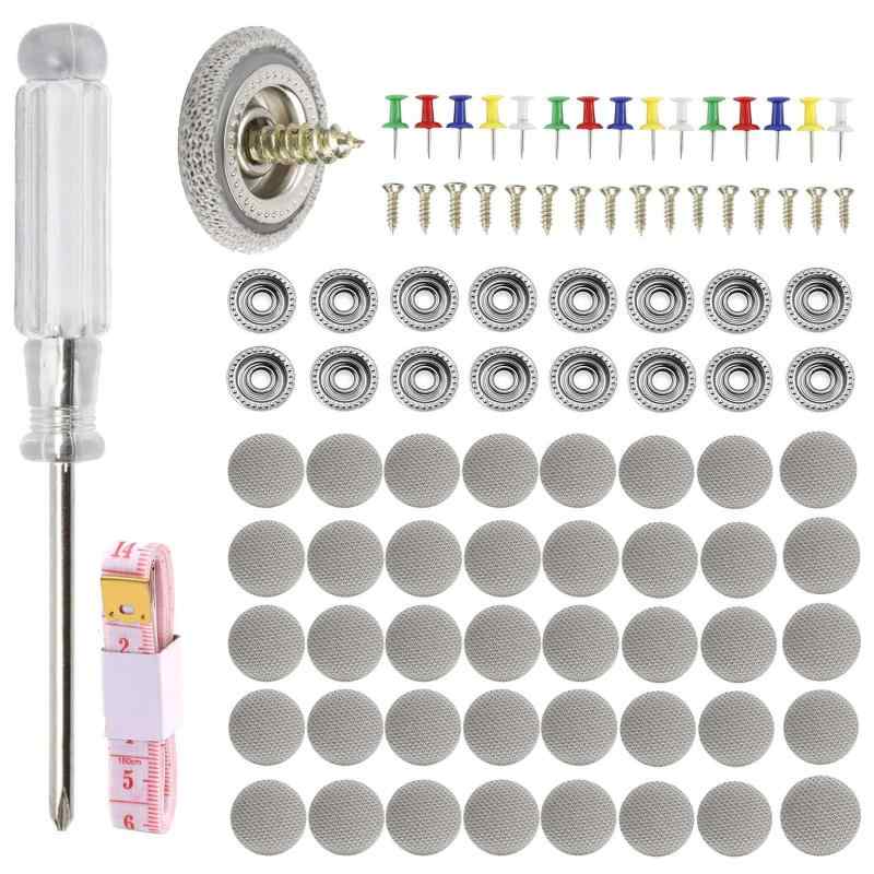 車の天井修理キット 60個セット 修理リベット 修理ボタン リテーナー デザイン 天井布固定ネジ キャップ屋根修理 取り付けツール付き 自動車 ルーフ ヘッドライナー 収納ボックス付き【セット内容】自動車ルーフロッ*60個、画鋲*30個、ね...
