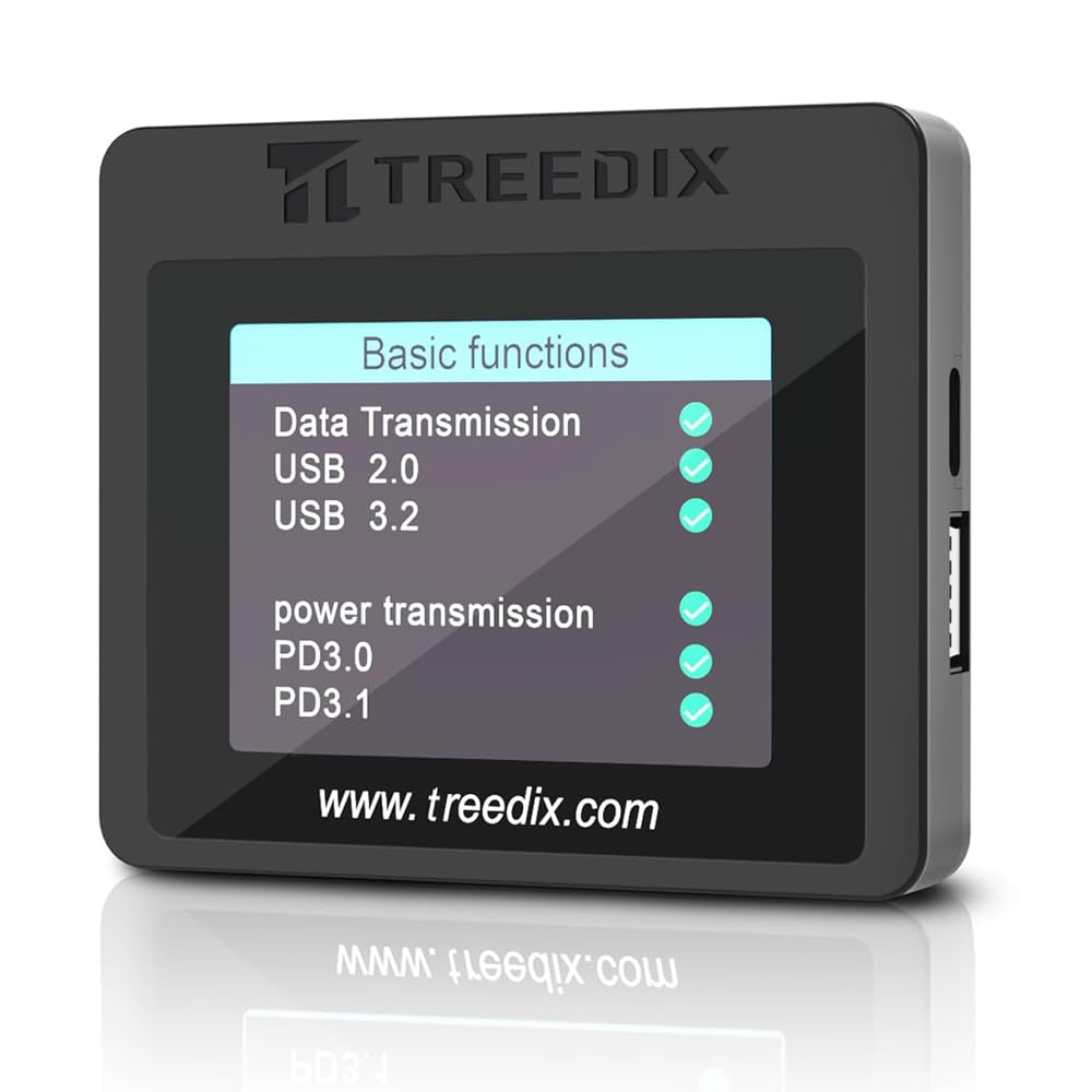 ・対応インターフェース:Lightning、Type-C、Micro-B、Mini-B、Type-A ・対応USBバージョン:USB2.0、USB3.2 ・ディスプレイ:2.4インチ高精細カラーディスプレイ ・電源:バッテリー駆動