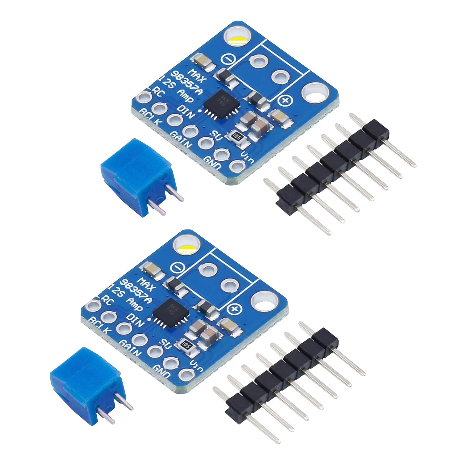 ・入数:2個 ・出力電力:最大3.2W(4Ω負荷時)、最大1.8W(8Ω負荷時) ・I2Sサンプリングレート:8kHz~96kHz ・保護機能:短絡保護、過熱保護 ・アンプタイプ:D級アンプ ・動作効率:85%以上