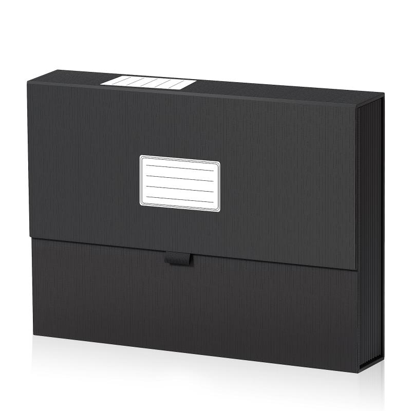 JiaWeiファイルボックス 書類収納ケース 拡張フォルダ ドキュメントスタンド a4 持ち運び 大容量 収納ケースラベル付き 事務用品