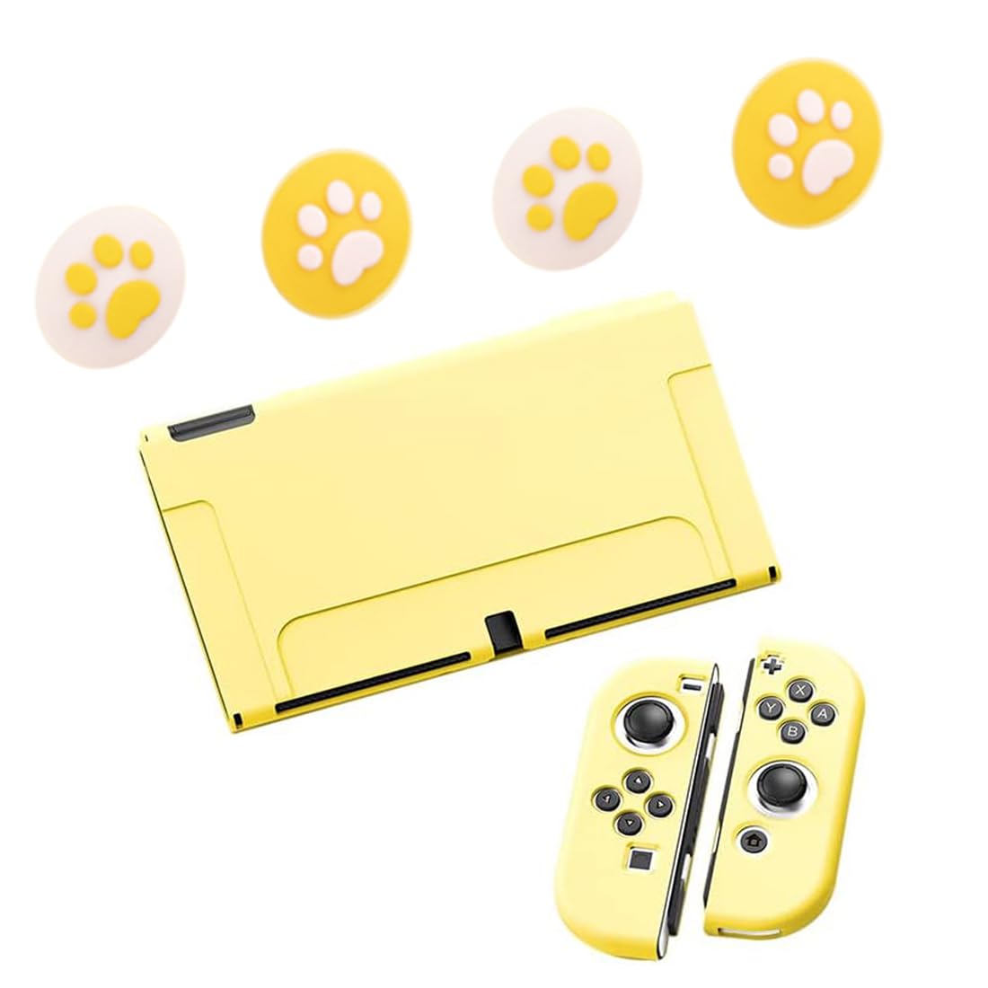 ・対応機種:Switch OLEDモデル ・セット内容:本体保護ケース、Joy-Con保護カバー、猫爪ジョイスティックカバー×4 ・素材:TPU ・機能:衝撃吸収、指紋防止、着脱可能、ボタン/ポート操作対応