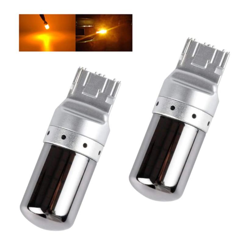 Futwod S25 T20 LED シングル ウインカー ステルスバルブ アンバー 1156 BAU15S PY21W BA15S P21W 7440 W21W WY21Wステルス クローム バルブ ウィンカー ランプ ステルス球 クロー...