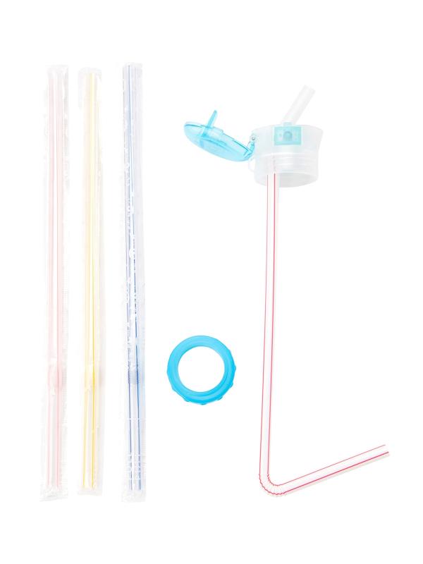 ストリックスデザイン ポケッチューストロー 日本製 調節ジョイント付 取替ストロー付 ブルー 片手で使える ワンタッチオープン ペットボトルストローキャップ 入院 便利グッズ MA-303【 日本製 マグボトルアクセサリー 】ペットボトルに...