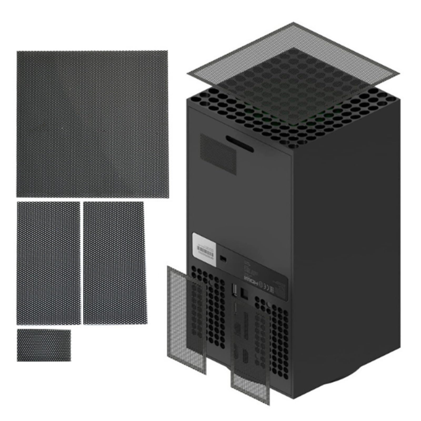 ・対応機種:Xbox Series X ・メッシュ開口部:約1.2mm ・素材:PVC ・固定方法:両面テープ固定