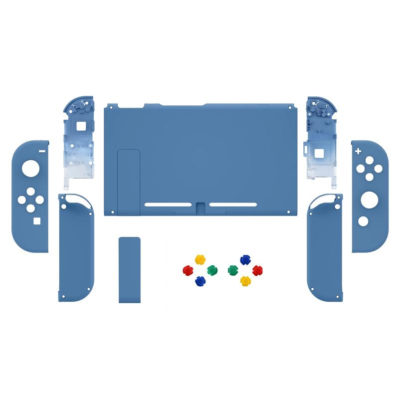 eXtremeRate Switchに対応用カスタムDIY交換ケースシェル、ピュアカラーのSwitchコンソールに対応用バックプレート、NSに対応用ジョイコンホルダーハンドルコントローラーハウジング、フルボタ