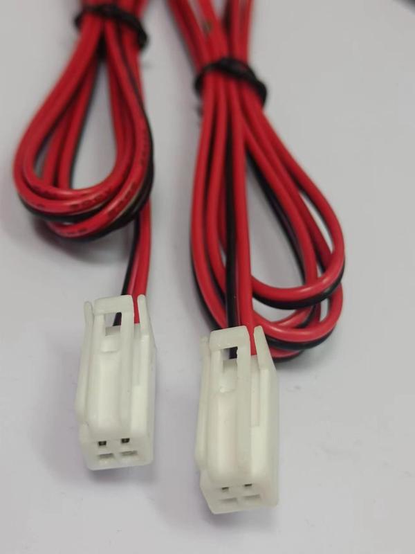 YoSef フットランプ インナーランプ カプラー 端子線 2本セット インテリア カスタムパーツセット内容：2本配線　フットランプ配線のみフットランプは別売り配線規格：AWG22／外径：約1.6mm／断面積：0.324mm²／カラー：赤黒...