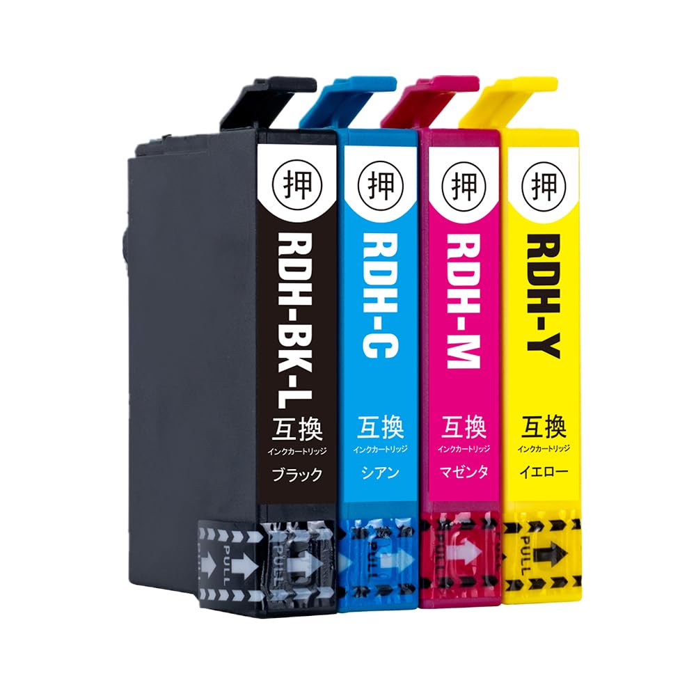 ・セット内容:4色セット ・インクタイプ:染料 ・容量:増量 ・対応型番:RDH-4CL (RDH-BK-L, RDH-C, RDH-M, RDH-Y) ・対応機種:PX-048A, PX-049A ・機能:残量表示機能付き