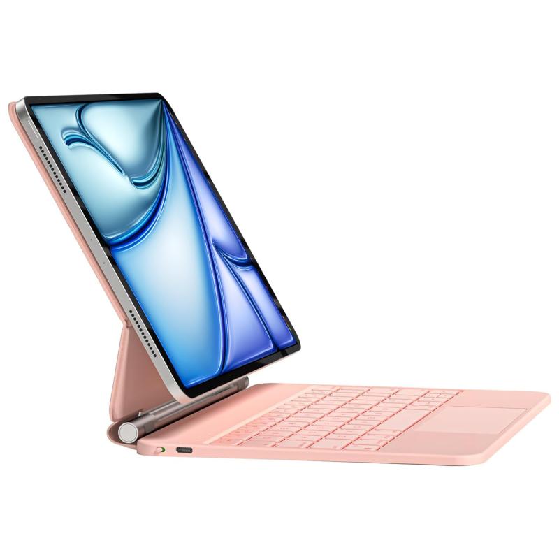 iPad マジックキーボード HOU iPad Air 10.9インチ(2022第5世代/2020第4世代) iPad Pro 11インチ第4/3/2/1世代対応 スマートキーボード 七色バックライト付き 全面トラックパッド対応 135°角...