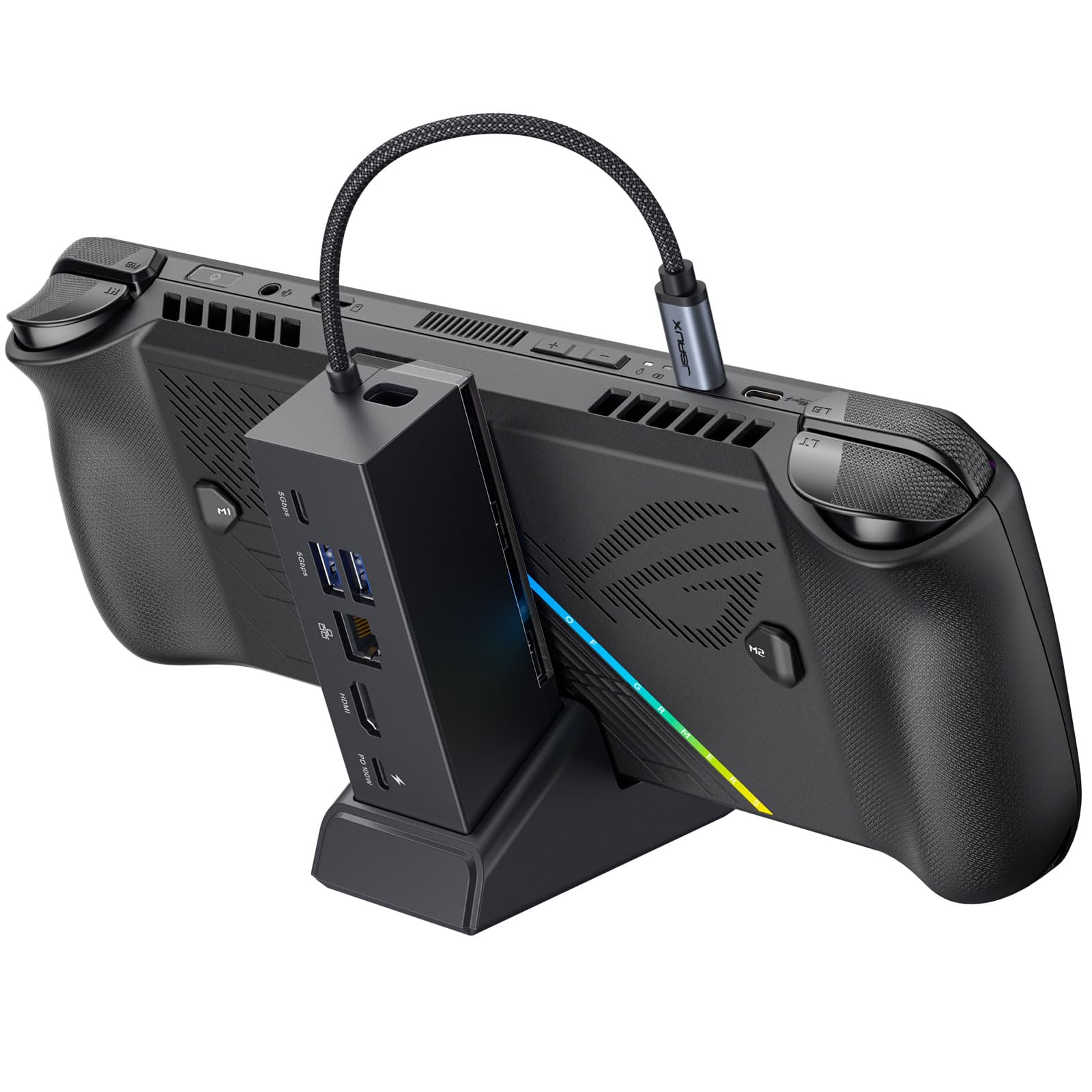 ・対応機種:ROG Ally X (2025)、ROG Ally X、ROG Ally、Steam Deck、Legion Go ・ポート構成:6 in 1 ・映像出力:HDMI 4K@120Hz ・ネットワーク:ギガビットイーサネット ・...