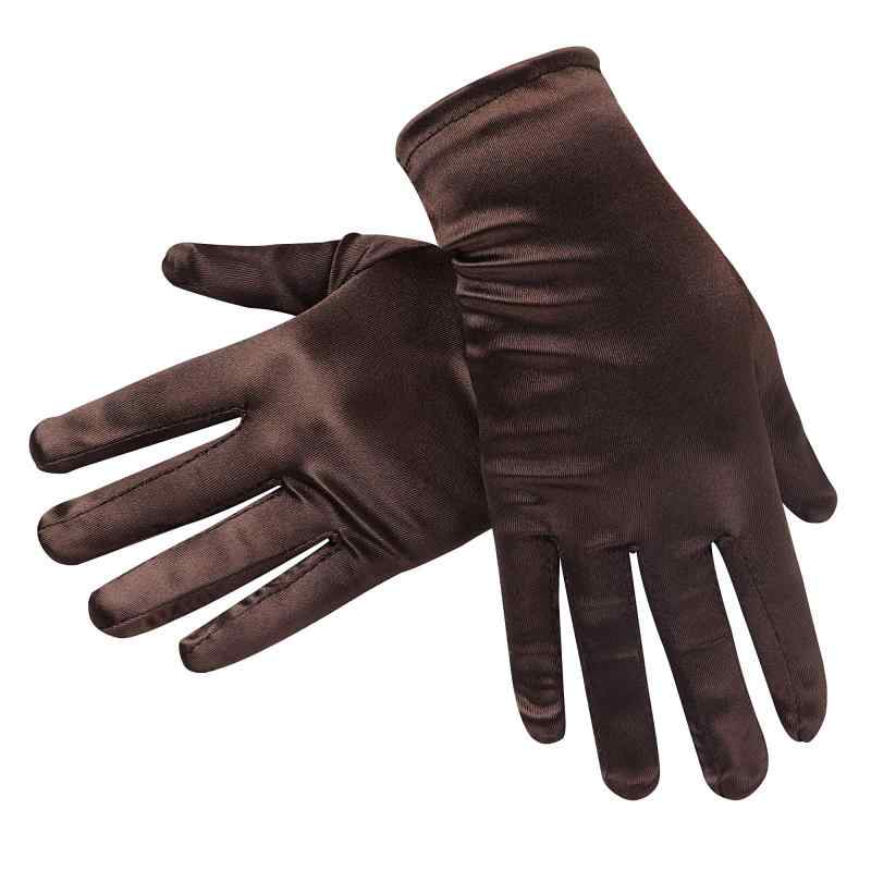 [JUNART] クロップドサテングローブ ウエディング グローブ 花嫁 手袋柔らかく快適、結婚式のパーティー、ステージパフォーマンス、ハロウィーンアクセサリーに適しています