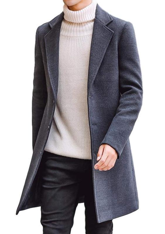 [ベンケ] コート メンズ チェスターコート 秋冬 ウール 暖かい ロング スリム 無地 ビジネス 紳士服 [M～3XL]&amp;#x2705;流行に左右されない上品で落ち着いた雰囲気を持つチェスターコート 大人コーデに相応しい、コートな...