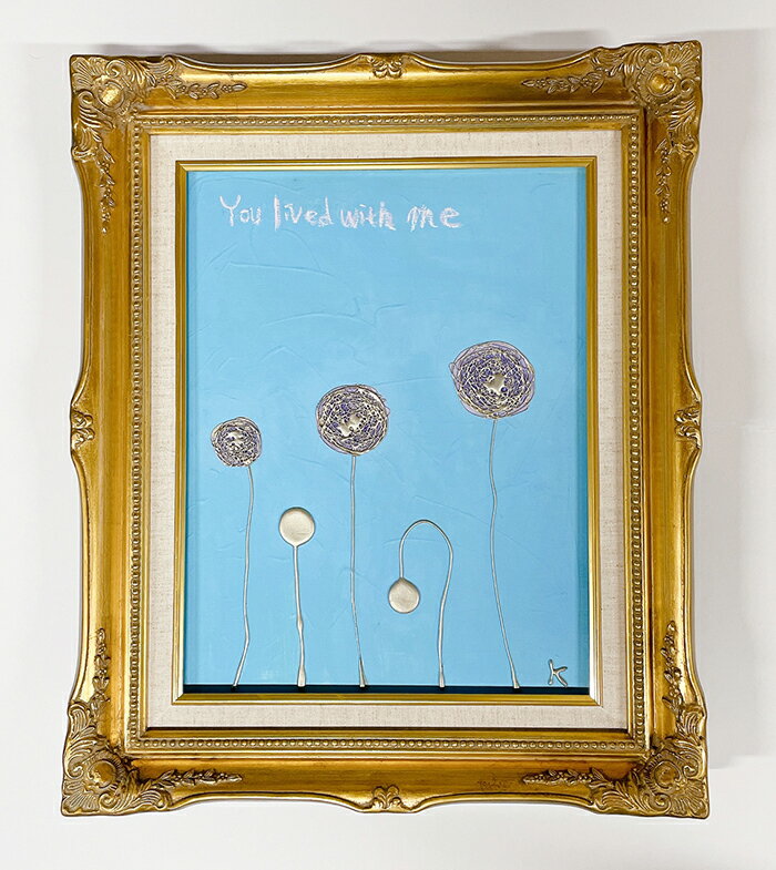 なかそね（仲宗根教子）のオリジナル原画額装です。 キャンバスに立体的に描かれたイラストと、ボリュームのあるアンティーク調のフレーム仕様となります。 【外寸】約450mmx543mm【厚さ】約70mm/マット付き、ガラス仕様。 アンティーク調...