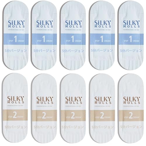 オフホワイト/-/-・セット内容：5分バージョンSTEP 1 5袋 +5分バージョンSTEP 2 5袋・0.5g個別包装のパウチ5個入り　個別包装なので1回ずつ使用して劣化の心配なし保存期間は製造から1年間・人毛付けまつ毛のカールを復活・し...