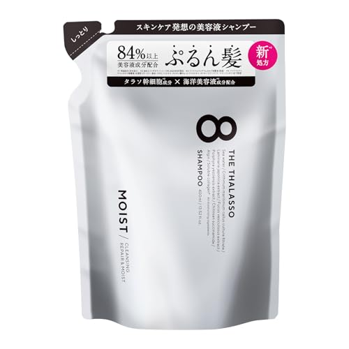 クリア/400ml(詰替用)/-・リニューアル発売・スキンケア発想の美容液シャンプー。・幹細胞エキス*1や海洋由来成分*2を配合した「タラソ幹細胞処方」をベースに、保水力と補修力を強化*3した新処方*4へアップデート。パサつきがちな髪の内側...