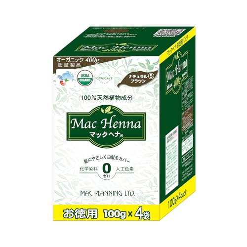 ブラウン/400グラム (x 1)/-・パッケージ個数:1・100％天然植物成分のマックヘナです。・30〜40分で仕上がり、色持ちは約4週間。商品紹介 ・ご使用の前には必ず使用説明書をよく読んで、正しくお使いください。 ・本品はヘアカラー(...
