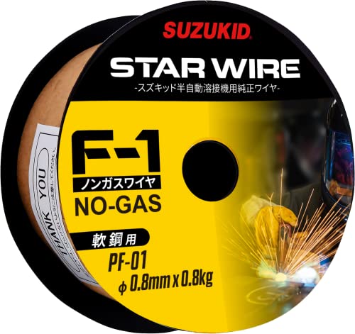 ブラック/0.8φ×0.8kg/PF-01・PatternName:単品・パッケージ個数:1・軟鋼用・重量:0.8kg・ワイヤ径:0.8mm・ワイヤ長:約250mスターワイヤF-1(総称) ノンガス用軟鋼溶接ワイヤ フラックス入りワイヤを使...