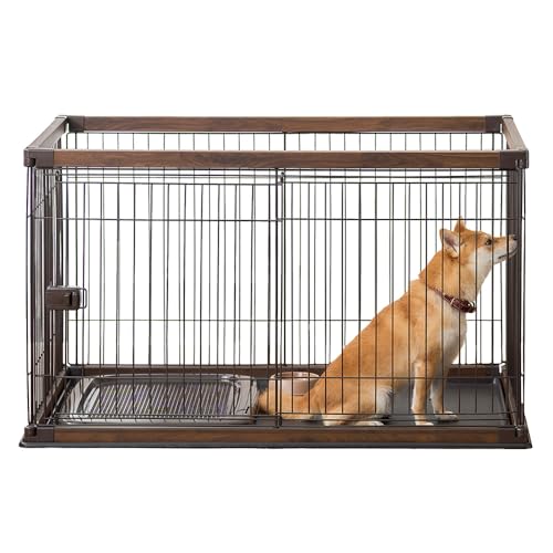 単品ウォールナット/中型犬用/PWSR-1280V・Color:ウォールナットSize:中型犬用Style:単品・商品サイズ（cm）／外寸：幅約120.0×奥行約80.0×高さ約71.0／内寸：幅約108.5×奥行約68.5／入口寸法：幅約...