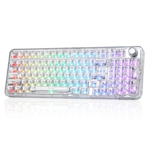 ゲーミングホワイト/スノー スイッチ/X98・Color:ホワイトSize:スノー スイッチ・パッケージ個数:1・三つモード接続 & マルチデバイス対応:?? YUNZII X98 メカニカルキーボードは ??有線（Type-C）/ 2.4...