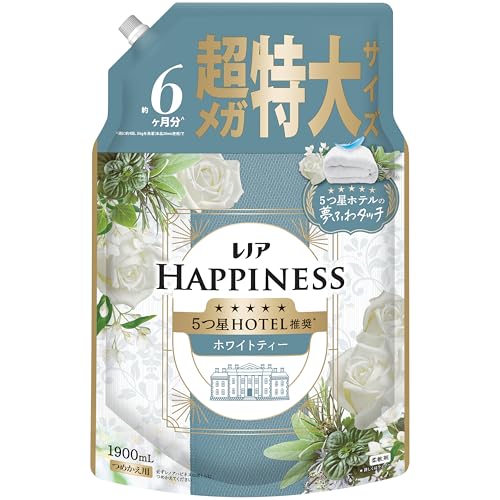 -/詰め替え 1900mL/-・PatternName:ホワイトティーSize:詰め替え 1900mL・パッケージ個数:1・新レノアハピネス夢ふわタッチは、洗濯するたび気になる衣類のダメージまで防ぐ。Tシャツの首元のヨレやニットの毛玉を防い...