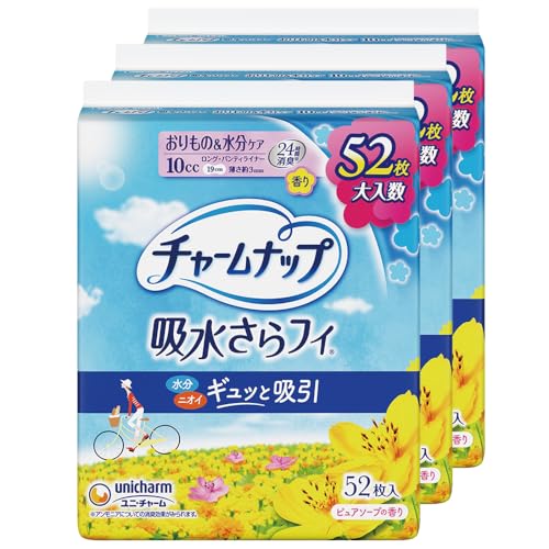 羽なしライトブルー/156枚(52枚×3)/-・PatternName:10ピュアソープの香りSize:156枚(52枚×3)・パッケージ個数:1・~パンティライナータイプで水分・ニオイまでギュッと吸引~・高吸収ポリマーとなみなみシートで瞬...