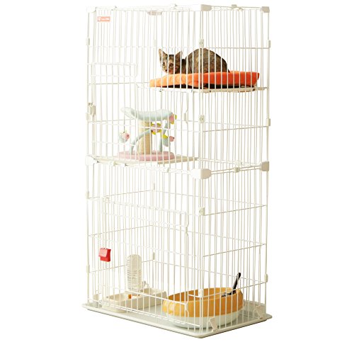 スリムホワイト/75L x 67W x 24H cm/PSCC-752・Style:スリムColor:ホワイト・パッケージ個数:1・スリムキャットケージ2段 PSCC-752 ホワイト●商品サイズ（cm）：幅約74.5×奥行約47×高さ約1...