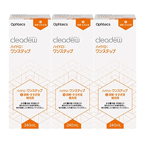 -/240ミリリットル (x 3)/-・パッケージ個数:3【クリアデュー　ハイドロ:ワンステップ　補充用 240mL×3本】 本製品はクリアデュー　ハイドロ:ワンステップ専用の「溶解・すすぎ液」です。
