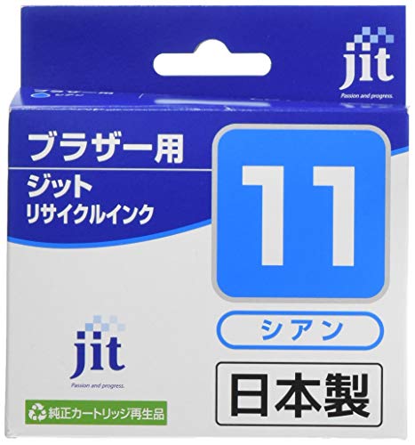 単品シアン/標準/JIT-B11C・Color:シアン・パッケージ個数:1・タイプ:リサイクル・形状:独立型・種類:染料・色:シアン・対応メーカー:ブラザー純正品のカートリッジをリサイクルしたインクカートリッジ。