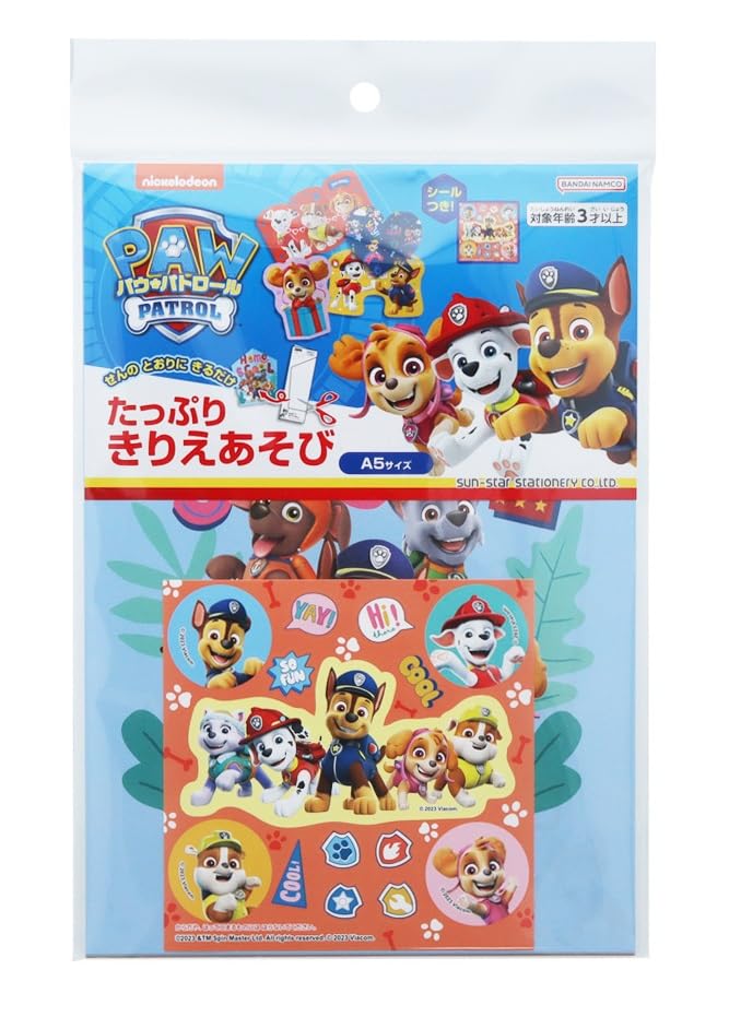 マルチカラー/-/1432278A・パッケージ個数:1・きりえとシールのセットパウ・パトロール柄のきりえをいっぱい切って遊んじゃおう ［セット内容］きりえ：8柄各2枚(計16枚)／チラシ柄：2柄各8枚(計16枚)／シール：1シート