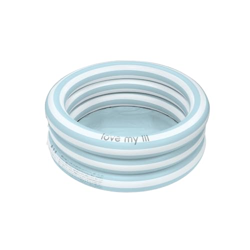 ブルーストライプ/70cm/LP-70BS・Size:70cmColor:ブルーストライプ・パッケージ個数:1・くすみカラーのストライプデザインが可愛い丸型プールです。・水抜き栓つきで排水カンタン。・底にはクッション入り。・70サイズ、90...