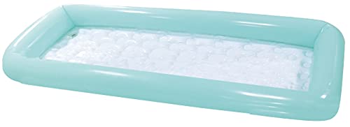 ライトブルー、ホワイト/75×160×16cm/081847-WP00747・塩化ビニール樹脂製商品紹介 長ーいロングサイズだから遊びスペースが広がる 。ベランダ等のスペースでも広めに遊べます。 底面がクッション気室仕様でふかふか快適 2気...