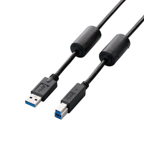 フェライトコア付ブラック/1m/USB3-BF10BK・Size:1mStyle:フェライトコア付Color:ブラック・パッケージ個数:1・コネクタ形状:USB3.0(Standard-A)オス-USB3.0(Standard-B)オス・対...