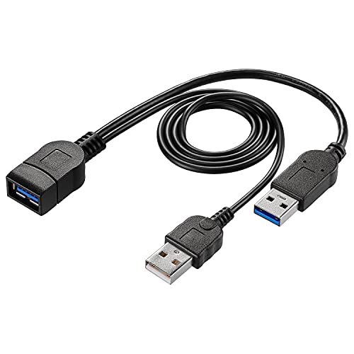 USB電源補助ケーブルブラック/約20cm (USB側) / 約70cm (給電側)/UPAC-UT07M・パッケージ個数:1・[特長]USB電源補助ケーブル・[対応機種] アイ・オー・データ機器製のポータブルブルーレイ／DVDドライブ・[...