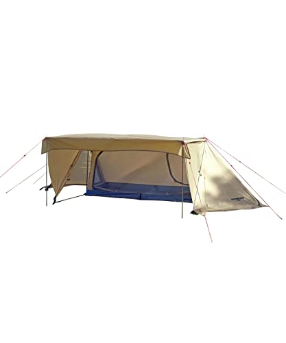 カーキ/1人用/UA-0063・パッケージ個数:1・製品サイズ:(約)フライ/380×190×H110cm、インナー/210×90×H100cm・パッキングサイズ:(約)66×15×15cm・製品重量:(約)3.8kg・付属品:ポールキャッ...