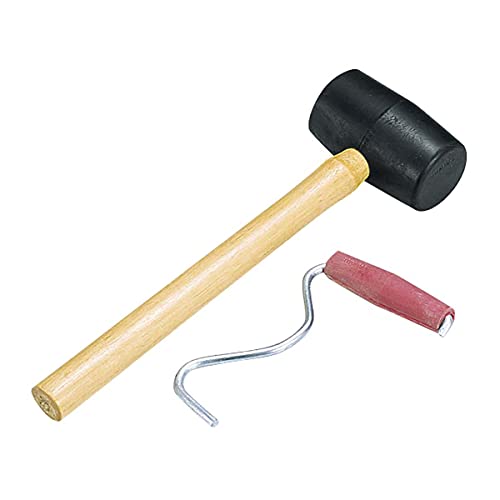 アウトドア用茶色黒/ハンマー：φ48×長さ270mm、ペグ抜取器：92×135mm/M-9200・パッケージ個数:1・サイズ:(約)ハンマー/外径48×高さ270mm、ペグ抜き/外径92×高さ135mm・重量:(約)ハンマー/260g、ペグ...