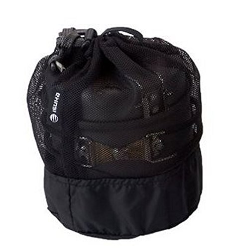 メッシュの食器袋です。ブラック/M/371601・パッケージ個数:1・*生地:ナイロン100%・*サイズ:14(底直径)X20cm・*平均重量:16g説明 メッシュ素材を使用し、底部分をナイロンで補強したクッカーバッグです。 Mサイズはソロ...