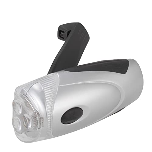 シルバー/-/LED-D02S・パッケージ個数:1・セット内容:手回し式LEDライト×1・サイズ:幅約130mm×高さ約48mm×奥行き約54mm・仕様:カラー：シルバー/重量：約112g/光源：白色系LED×3/連続点灯時間：満充電時/約...