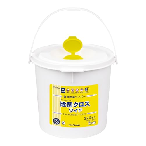 白/320枚入/72163・FlavorName:バケツ ワイドSize:320枚入・パッケージ個数:1・バケツタイプ・ふた付・環境除菌ワイパー・大容量商品紹介 エタノール80%を含浸br●除菌に適した80％(76.9〜81.4vol%)の...