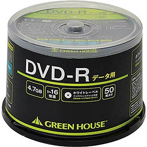 クリーン/-/GH-DVDRDA50・パッケージ個数:1・データ用DVD-R　50枚組 スピンドル。大容量データを記録できるDVD-Rメディア・大容量4.7GB片面1層・1〜16倍速に対応・インクジェットプリンタ＆手書き対応のホワイトレーベ...
