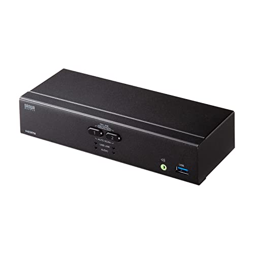 2:1ブラック/-/SW-KVM2U3HD・Style:2:1・パッケージ個数:1・1組のHDMIディスプレイ・USBキーボード・USBマウスで2台のパソコンを切り替えて使用できます。・4K（3840×2160）/60Hz、4K（4096×...